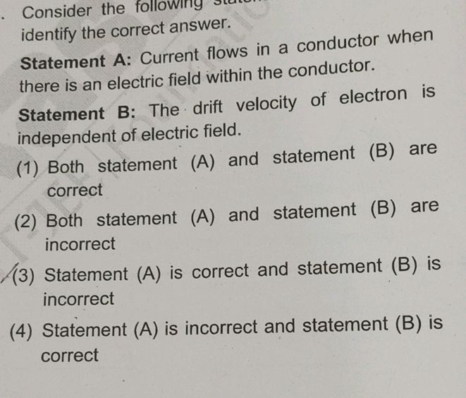 Consider the following statements and