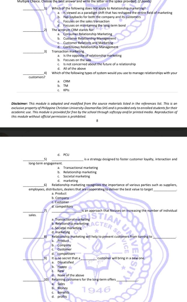 1) Which of the following does not apply to | StudyX