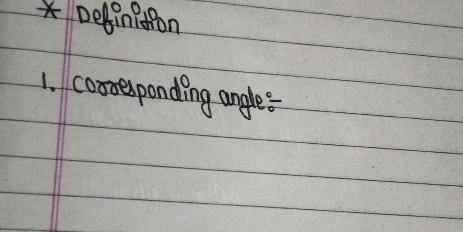 Corresponding Angle Definition | StudyX