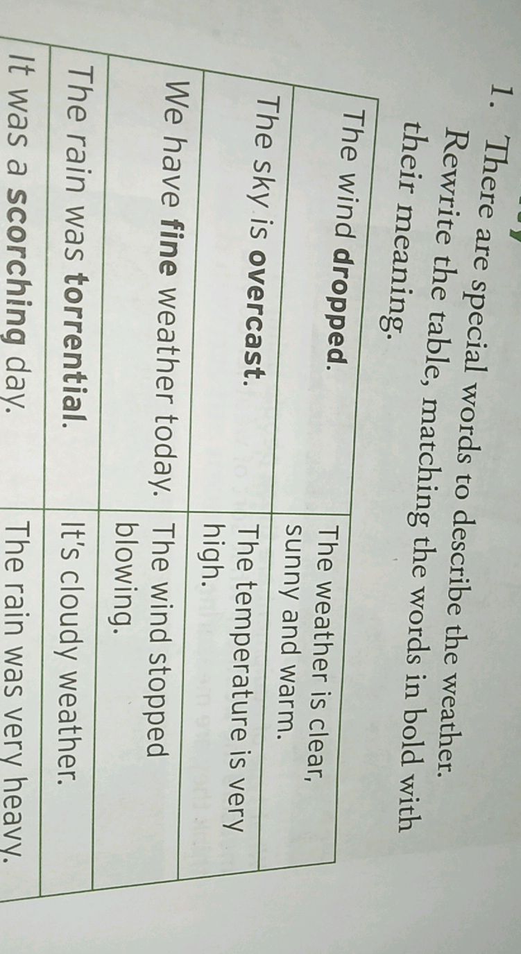 1. There are special words to describe the | StudyX