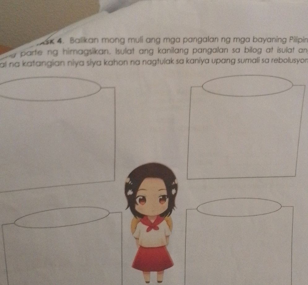 ASK 4. Balikan mong muli ang mga pangalan ng