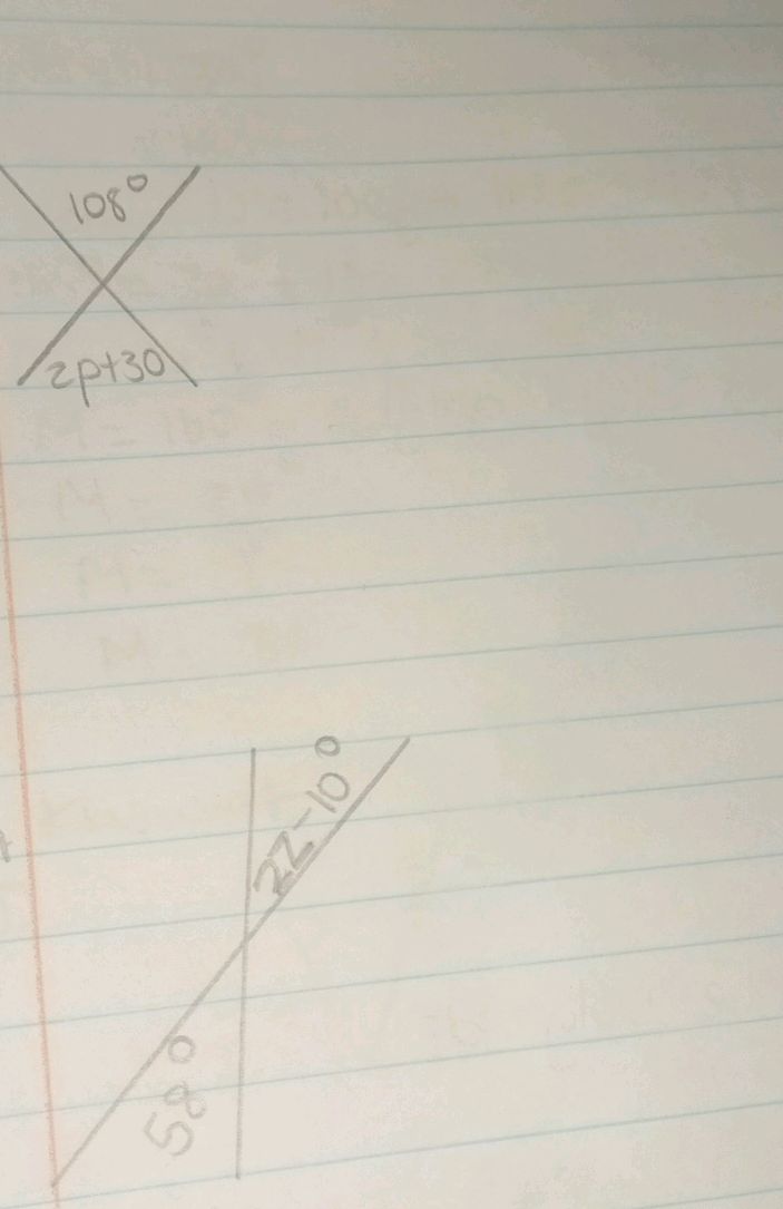 The image contains two separate geometry | StudyX