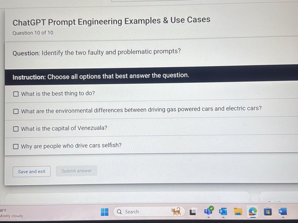 ChatGPT Prompt Engineering Examples \ Use