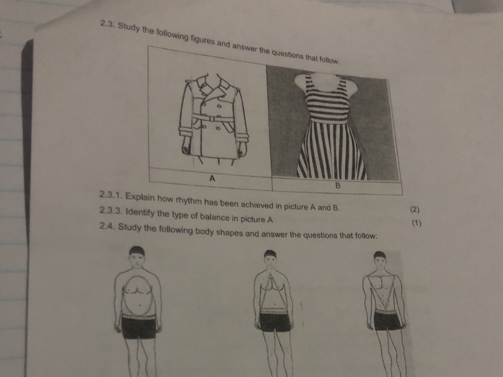 2.3. Study the following figures and answer | StudyX