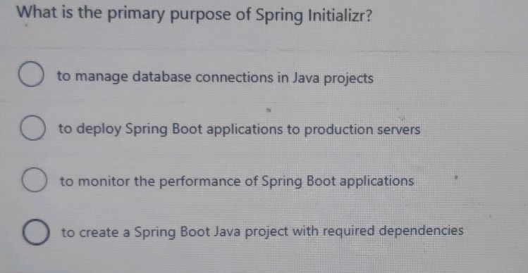 What is the primary purpose of Spring | StudyX