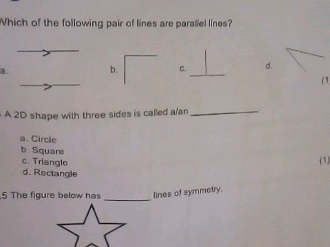Which of the following pair of lines are | StudyX