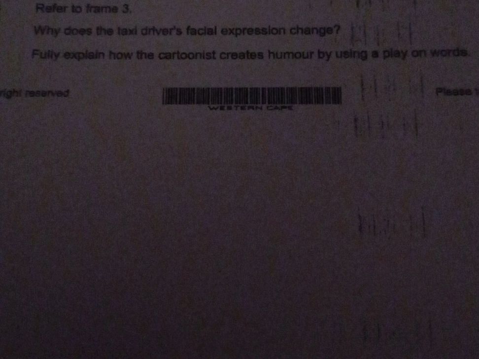 Refer to frame 3. Why does the taxi | StudyX