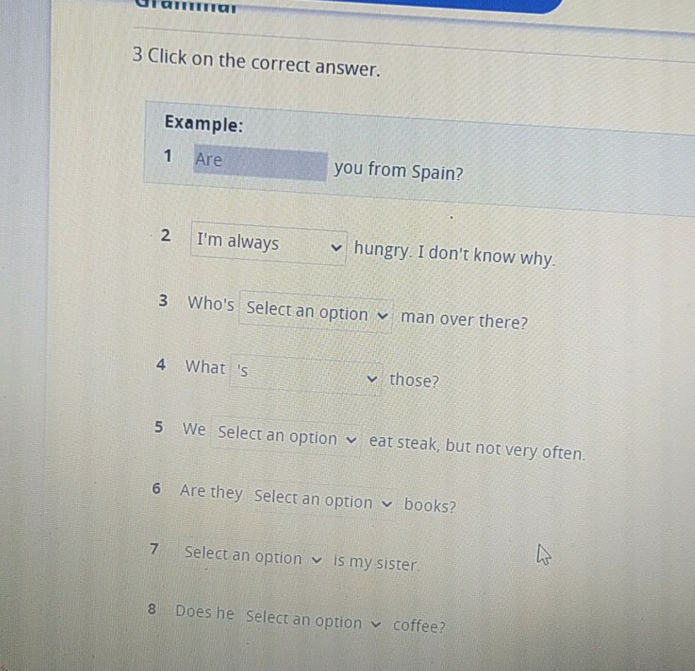 3 Click on the correct answer. Example: 1 | StudyX