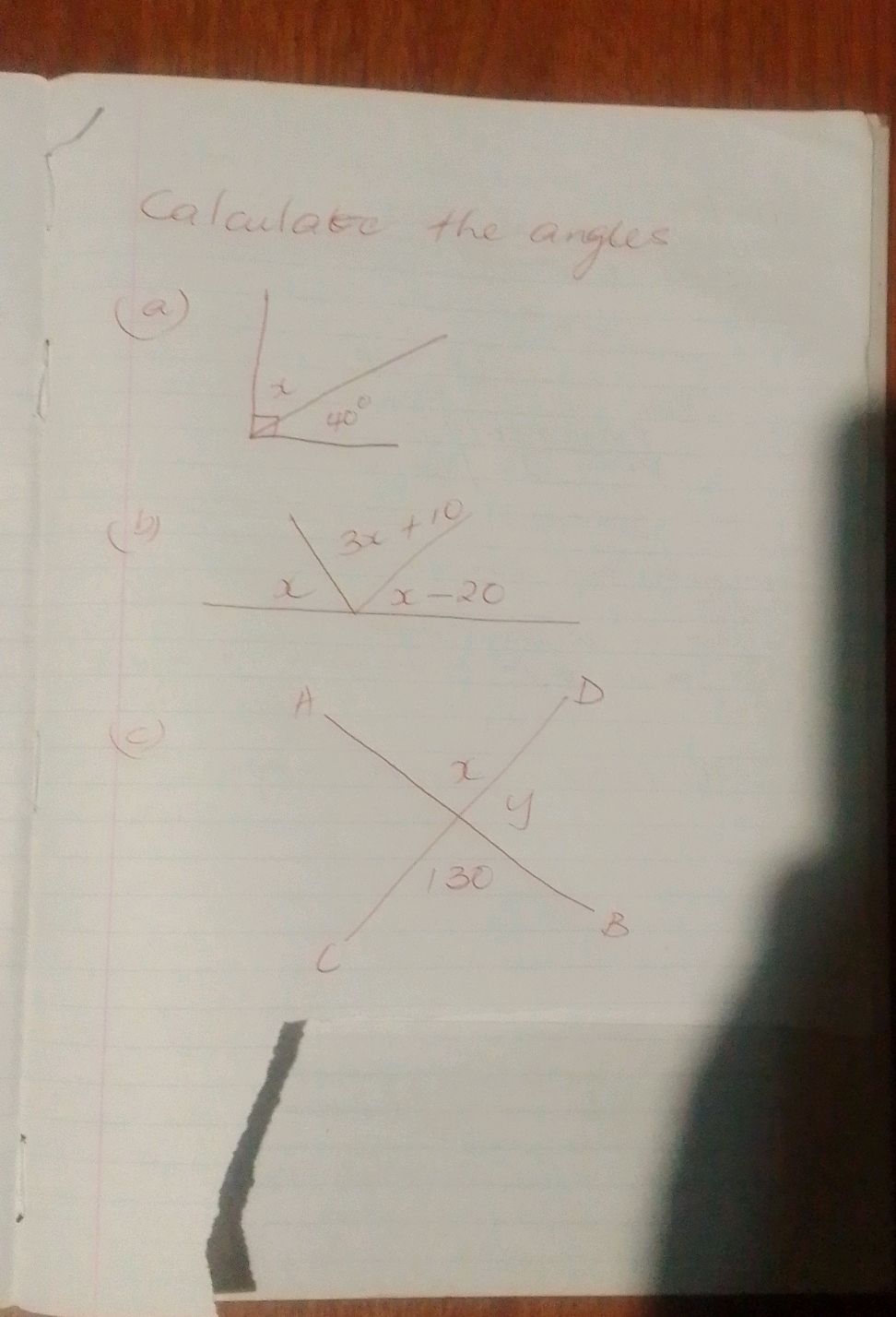 Calculate the angles (a) A right angle | StudyX