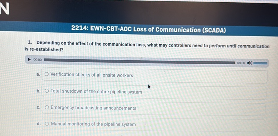 2214: EWN-CBT-AOC Loss of Communication