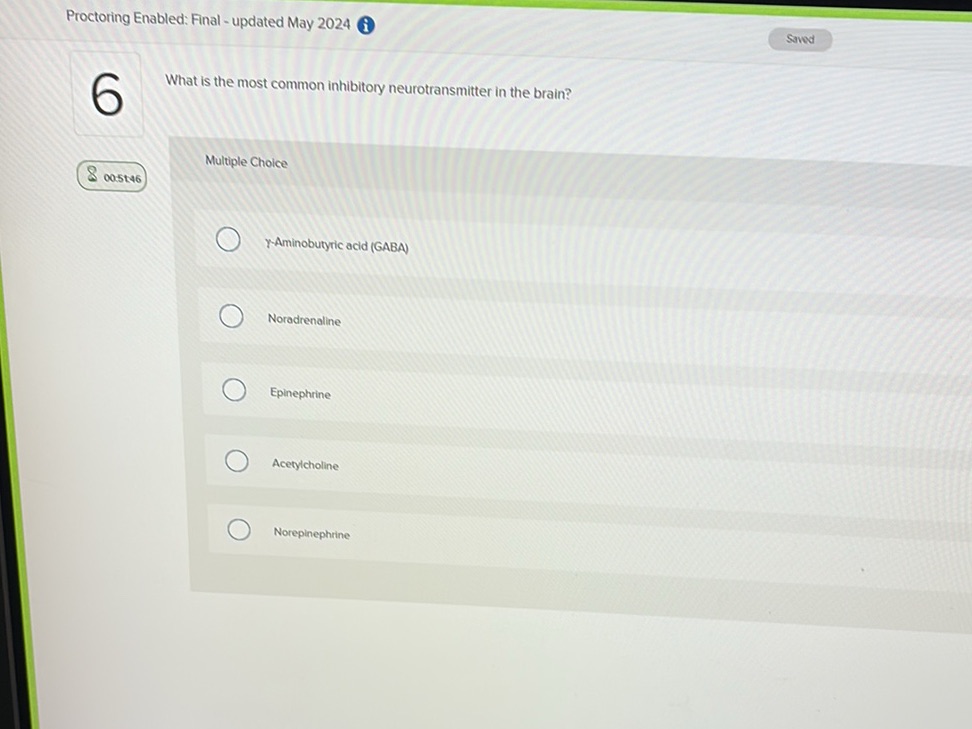 What is the most common inhibitory | StudyX