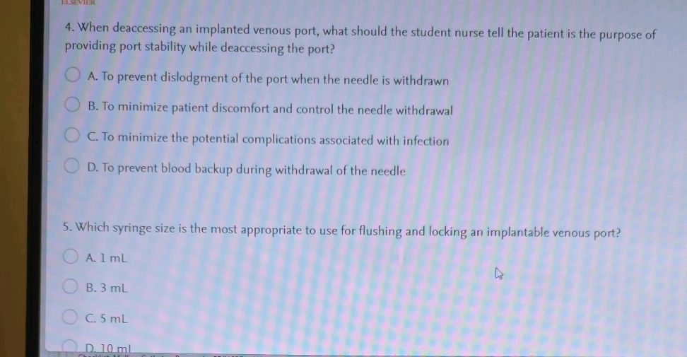 When deaccessing an implanted venous port,