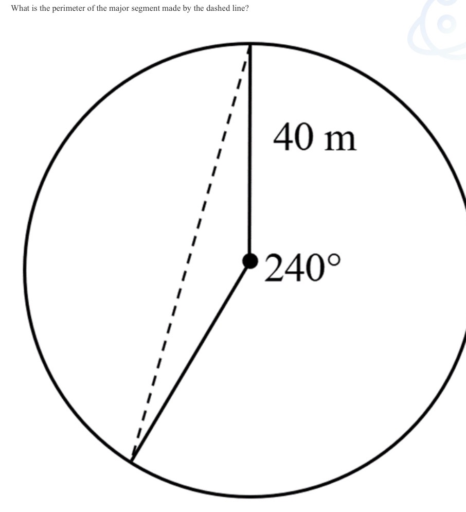 What is the perimeter of the major segment
