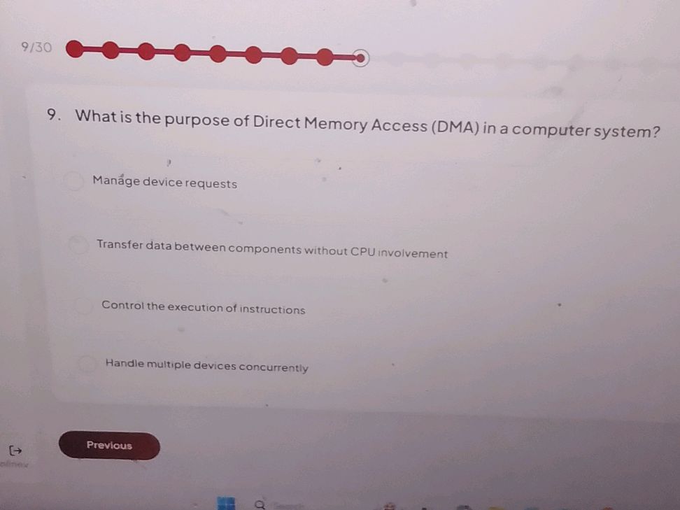 What is the purpose of Direct Memory Access