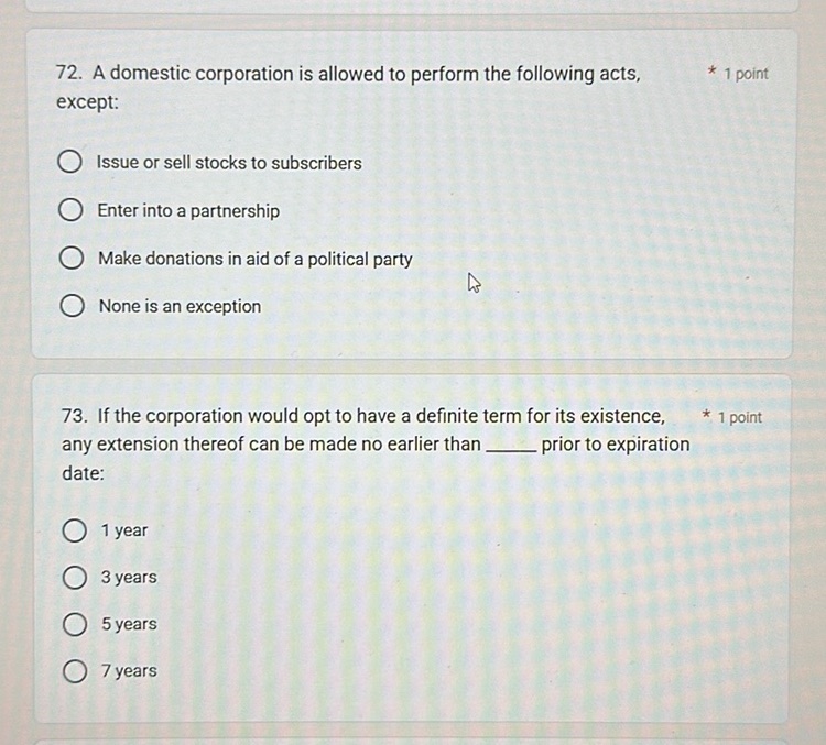 A domestic corporation is allowed to perform