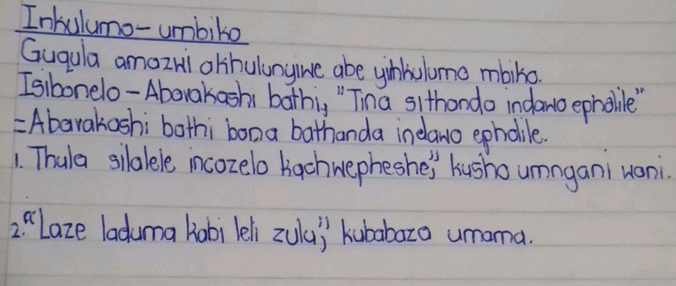 Inkulumo-umbiko Guqula amazwi akhulunyiwe