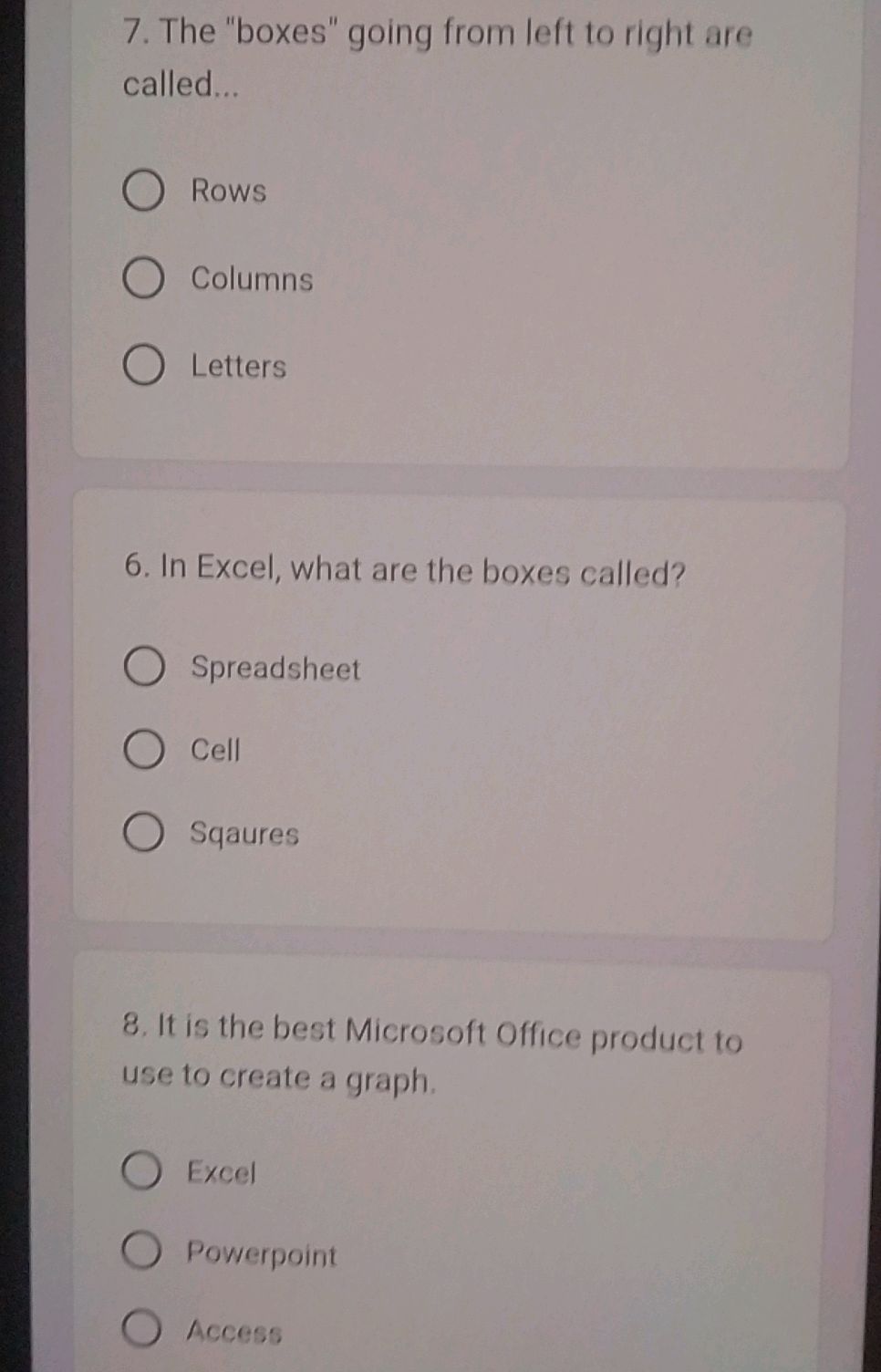 7. The "boxes" going from left to right are | StudyX