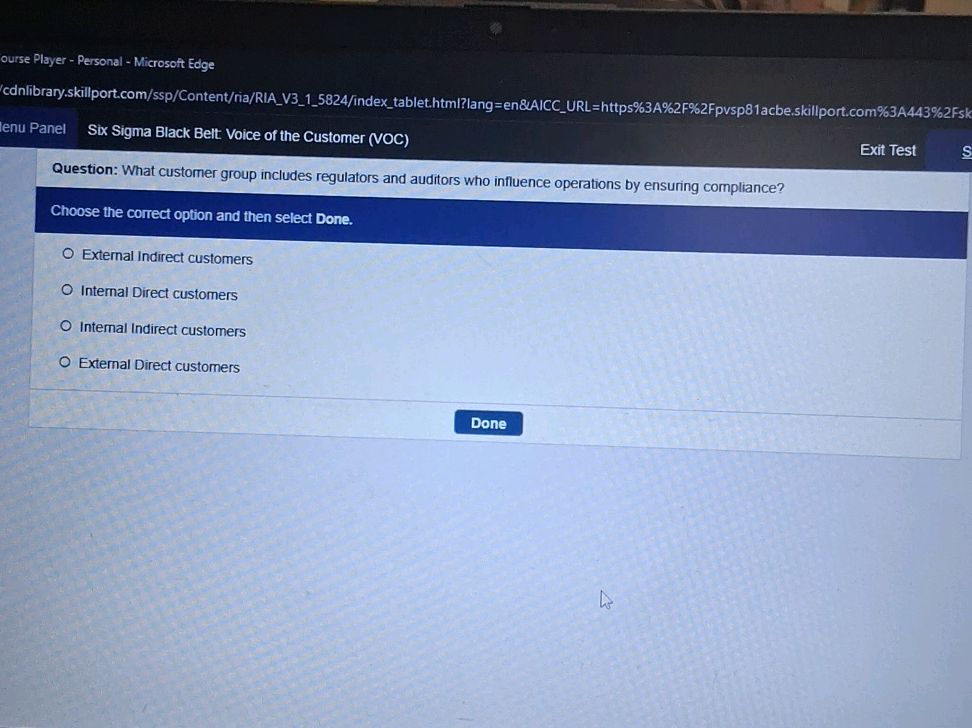 Question: What customer group includes | StudyX