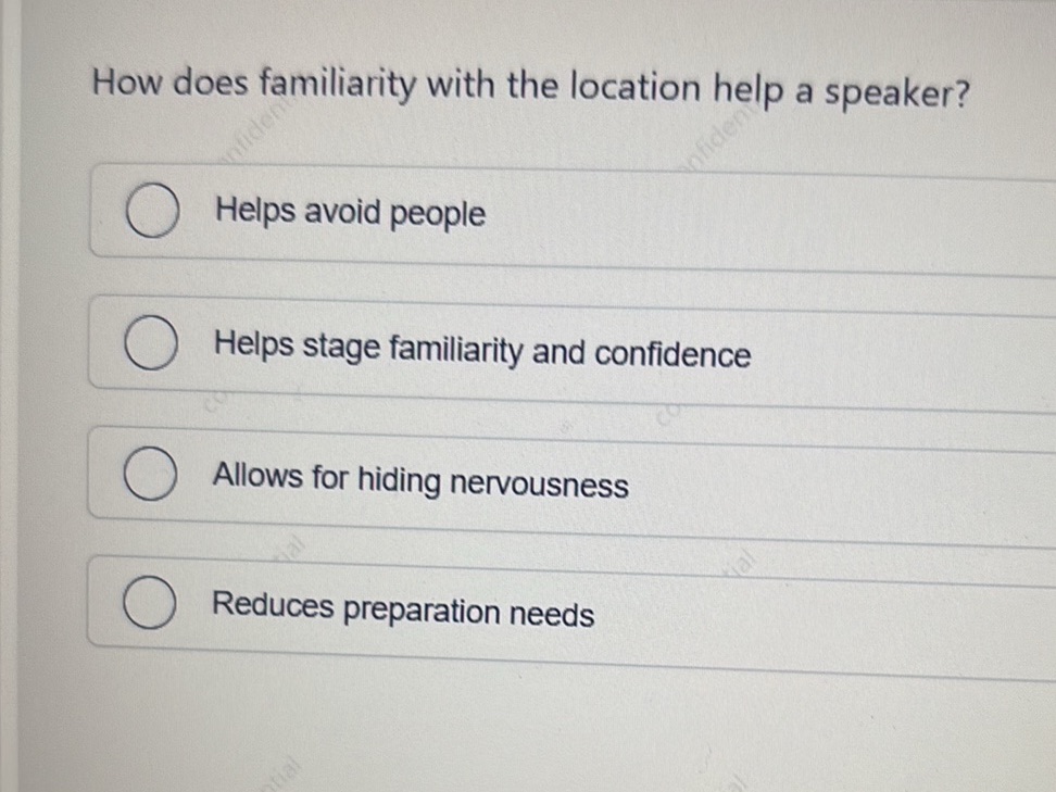 How does familiarity with the location help