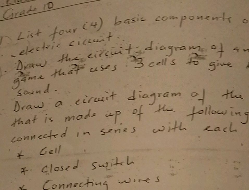 1. List four (4) basic components of | StudyX