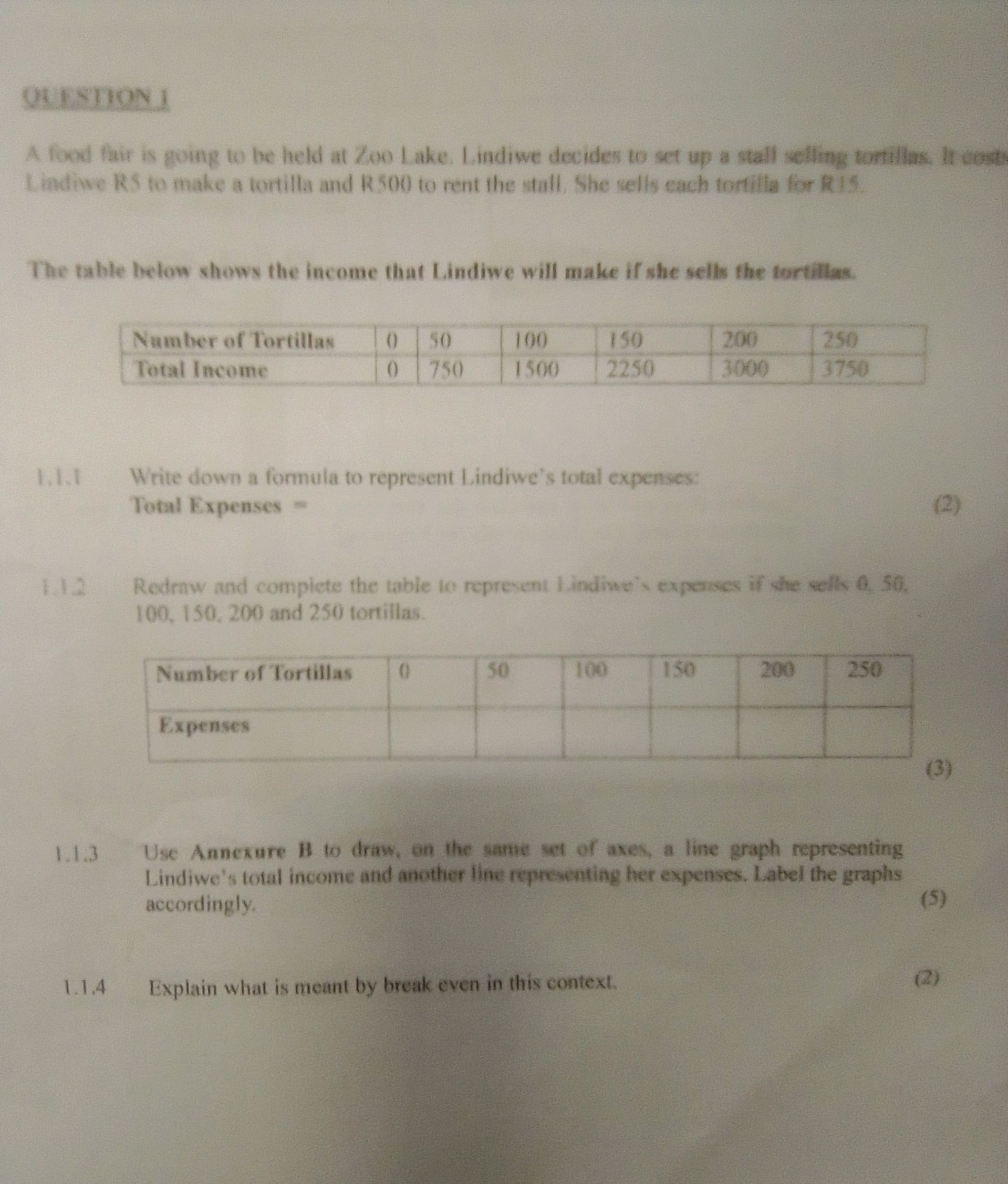 QUESTION I A food fair is going to be held | StudyX