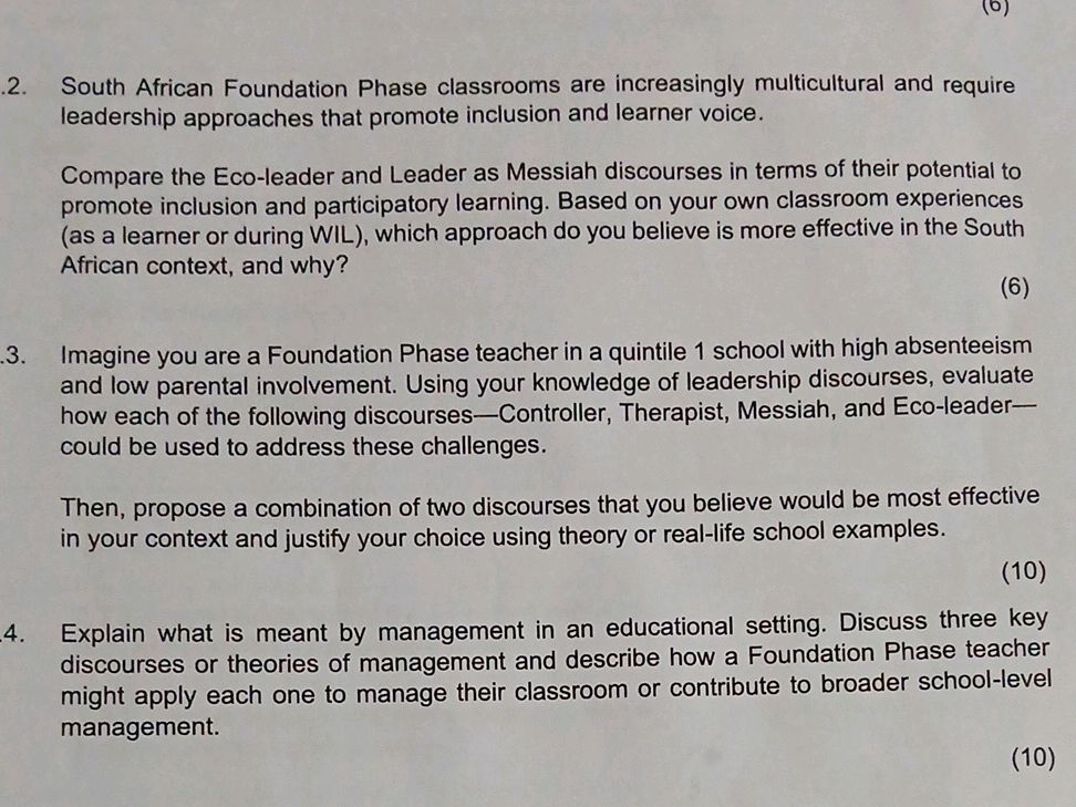 2. South African Foundation Phase classrooms | StudyX