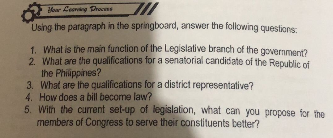 Using the paragraph in the springboard, | StudyX