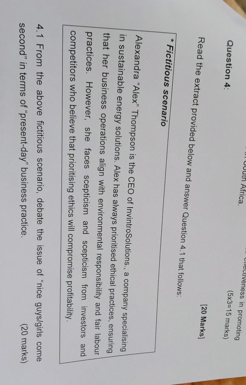 Question 4: Read the extract provided below | StudyX