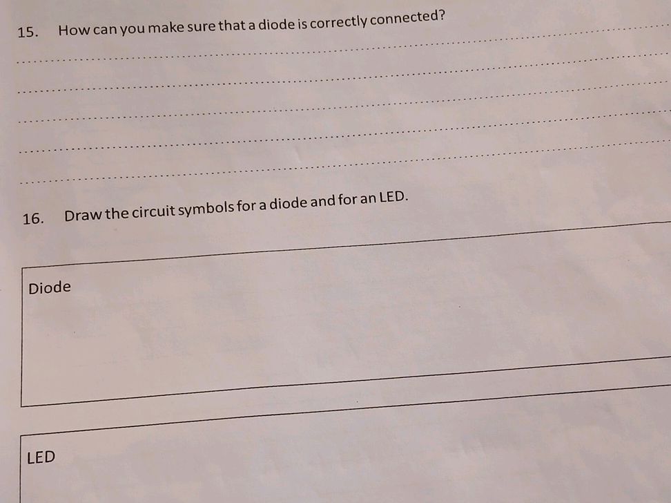 15. How can you make sure that a diode is | StudyX