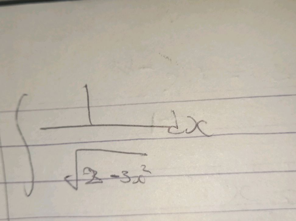 Integral of 1/sqrt(2-3x^2)