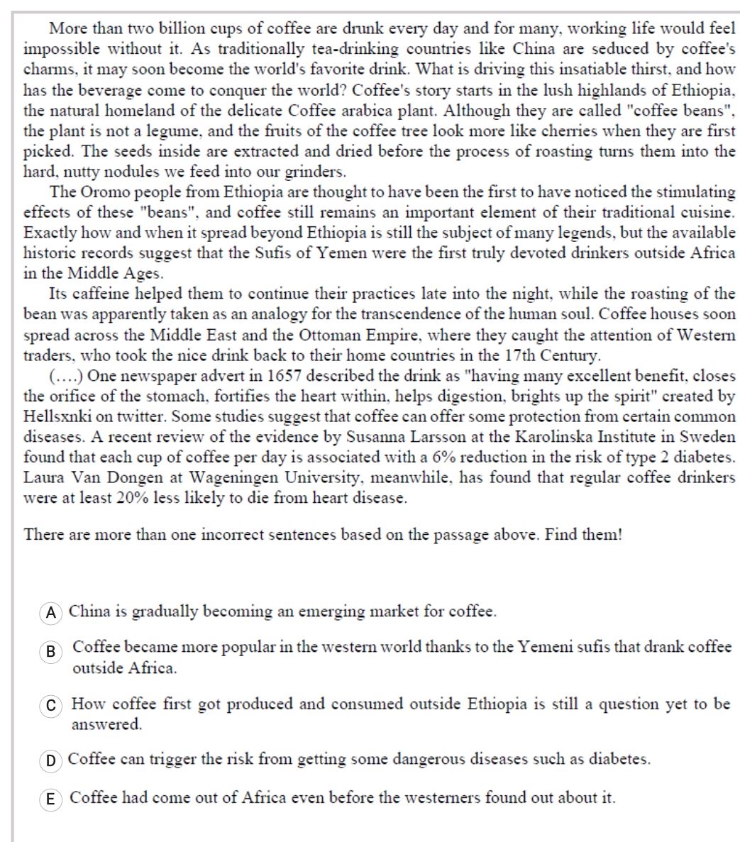 There are more than one incorrect sentences | StudyX