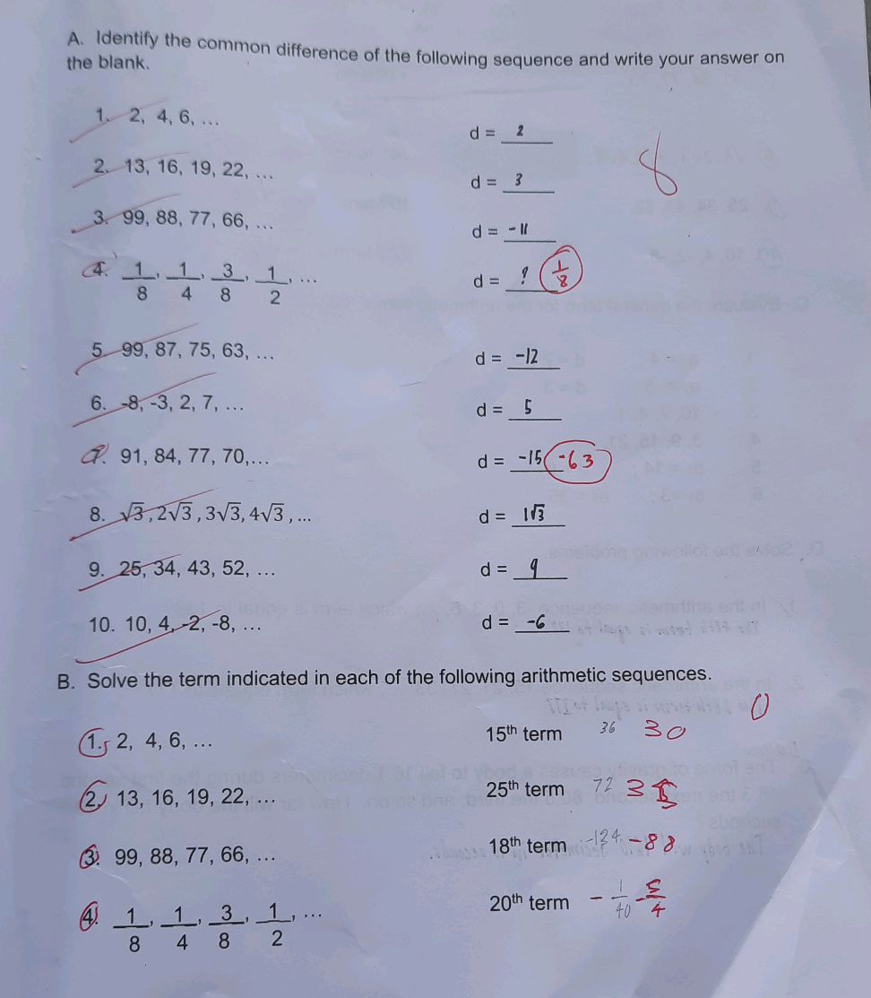 A. Identify the common difference of the | StudyX