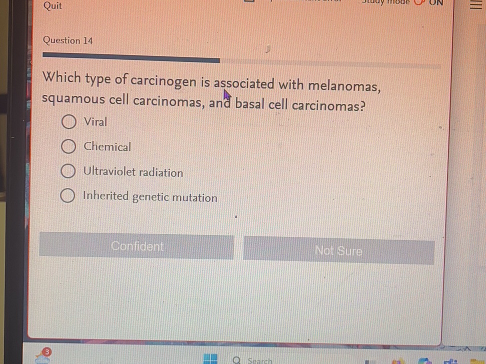 Which type of carcinogen is associated with | StudyX