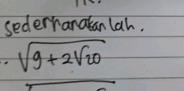 Penyederhanaan Ekspresi Akar Kuadrat