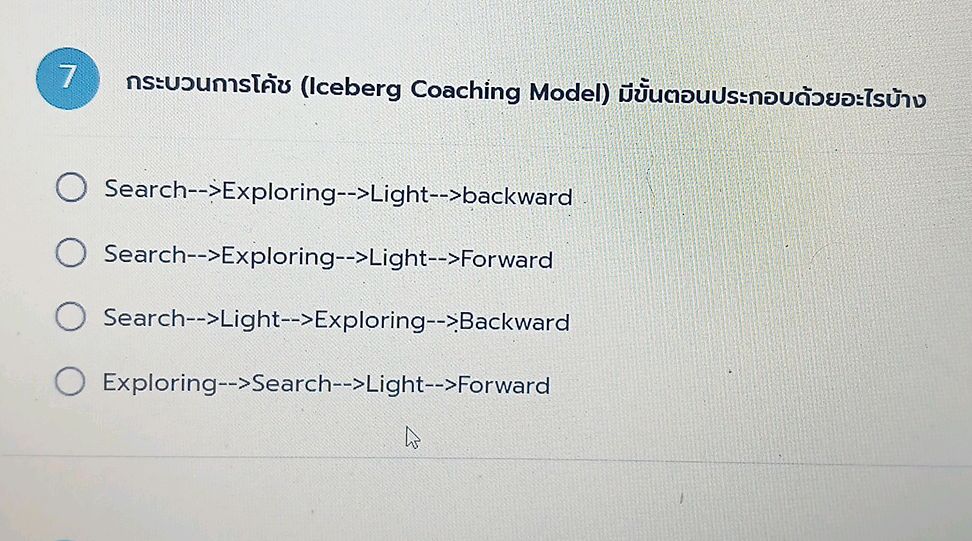 กระบวนการโค้ช (Iceberg Coaching Model)