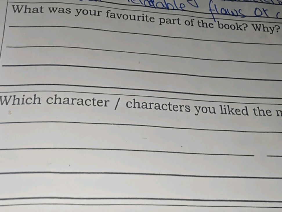 What was your favourite part of the book?