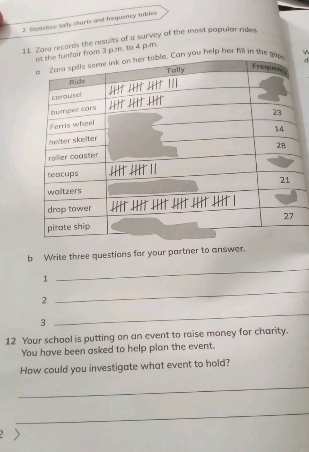 2 Statistics: tally charts and frequency | StudyX