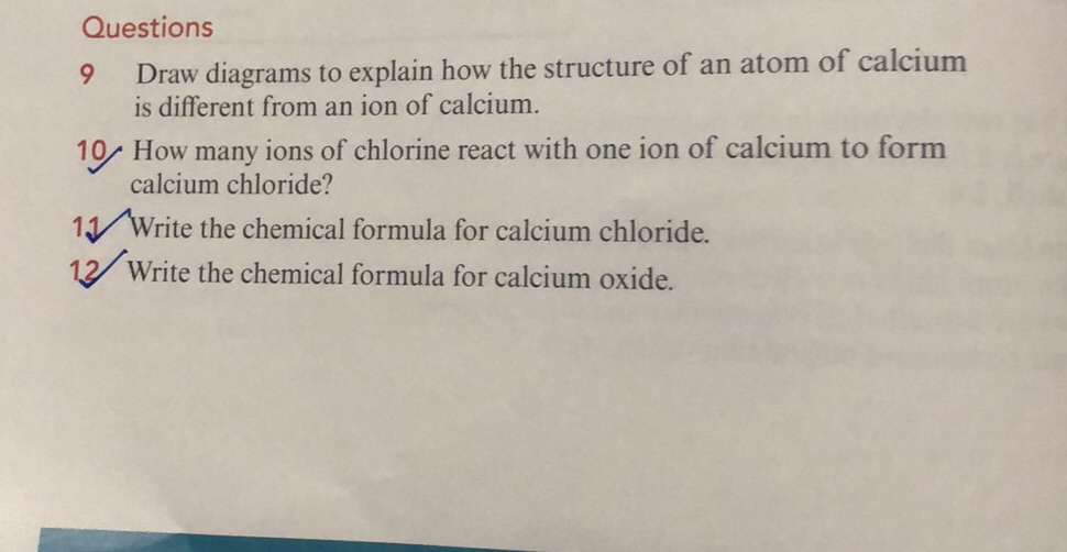 9 Draw diagrams to explain how the structure