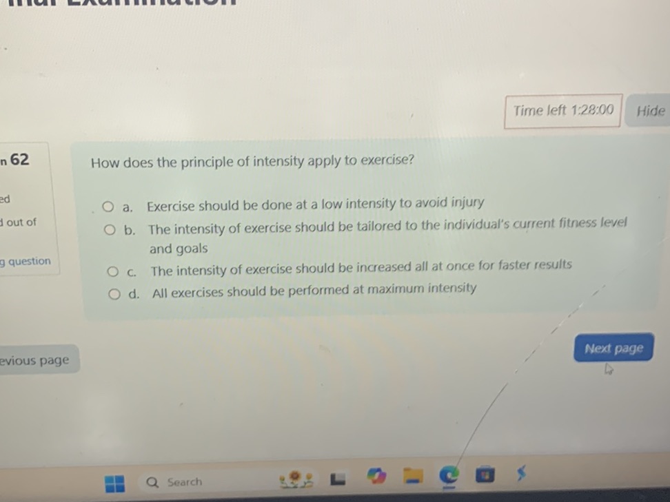 How does the principle of intensity apply to