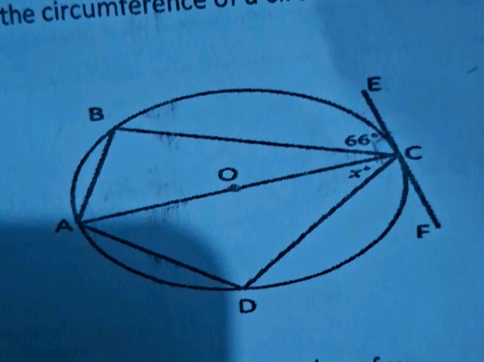 The image shows a circle with inscribed | StudyX