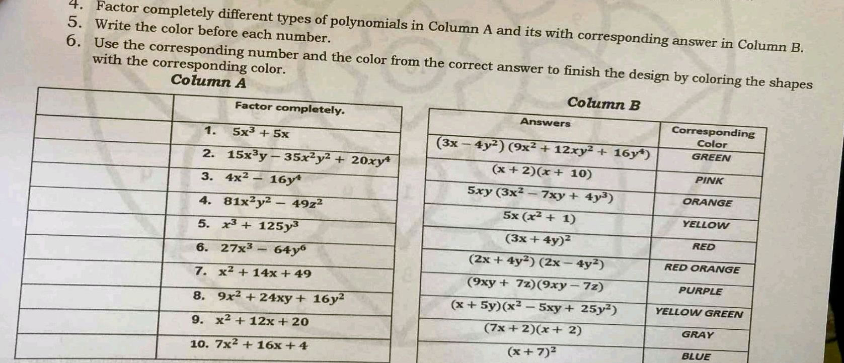 4. Factor completely different types of | StudyX