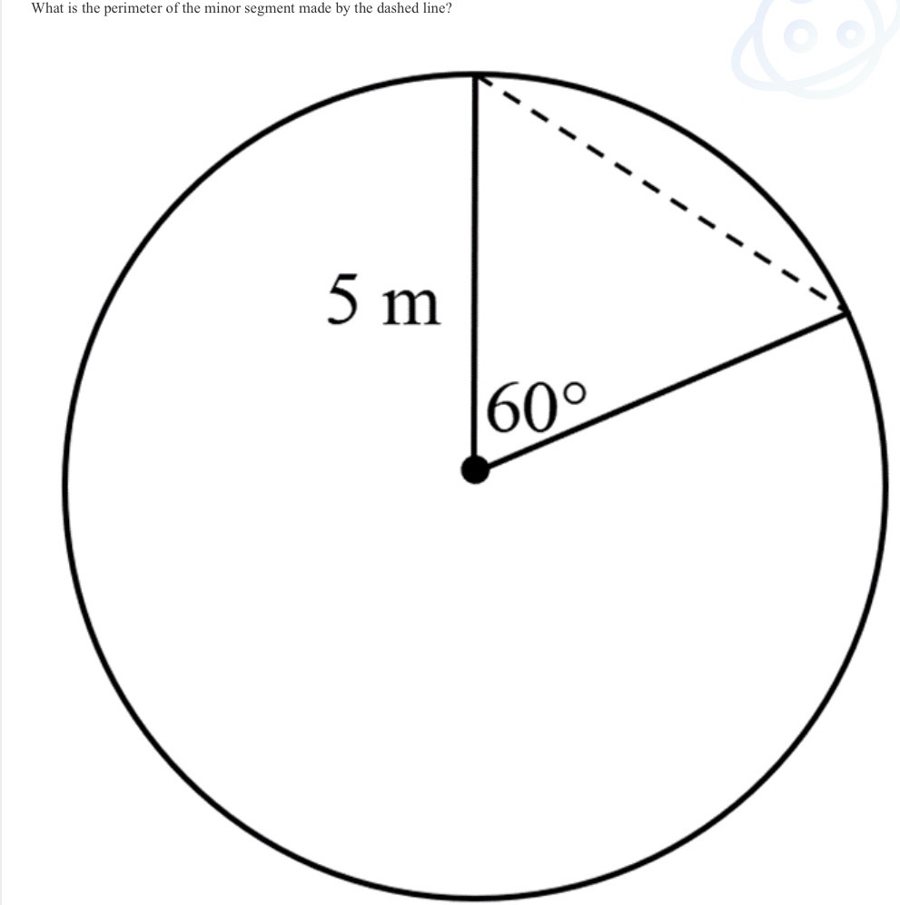 What is the perimeter of the minor segment | StudyX