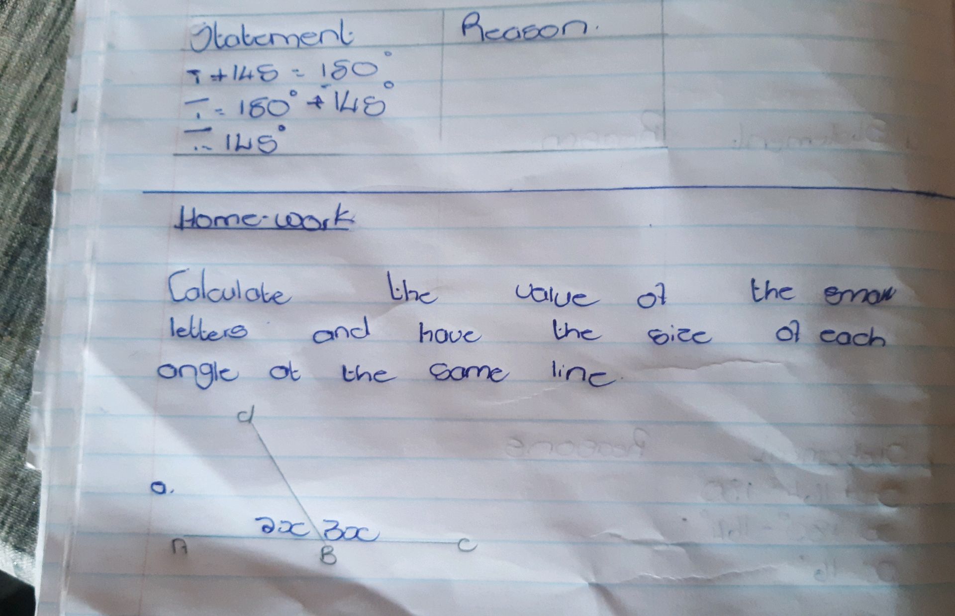 Calculate the value of the small letters and