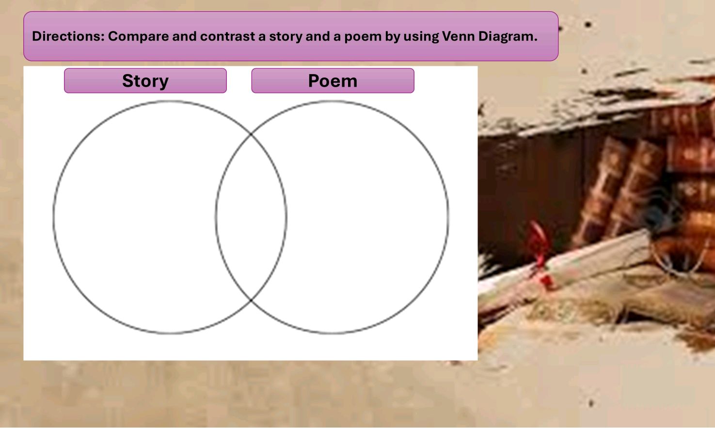 Directions: Compare and contrast a story and | StudyX