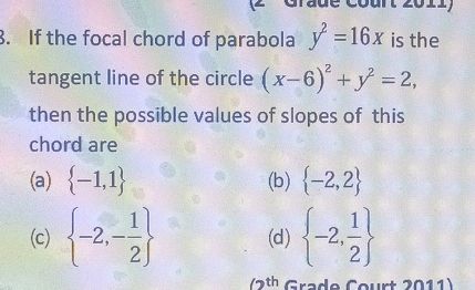 If the focal chord of parabola $y^2 = 16x$ | StudyX