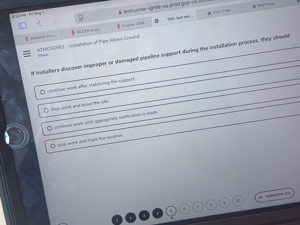 If installers discover improper or damaged | StudyX