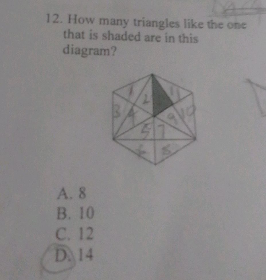How many triangles like the one that is