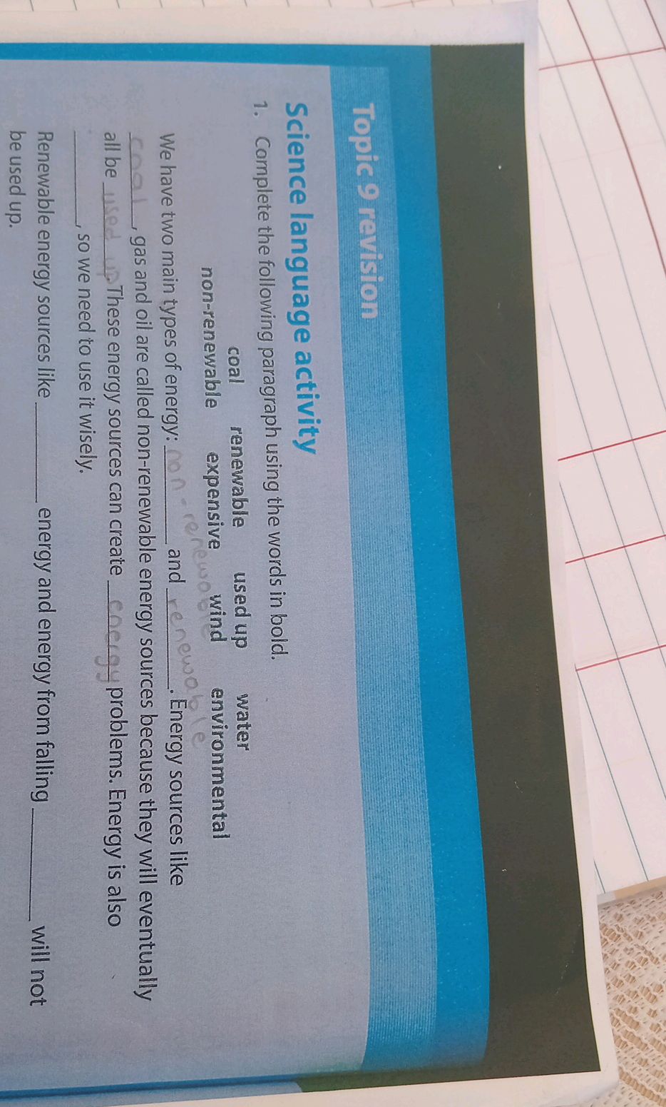 1. Complete the following paragraph using | StudyX