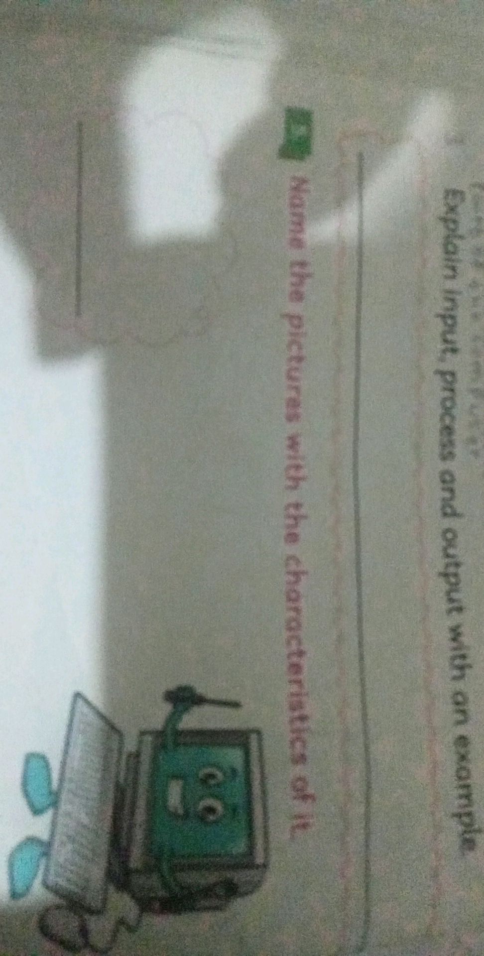 Explain input, process and output with an | StudyX