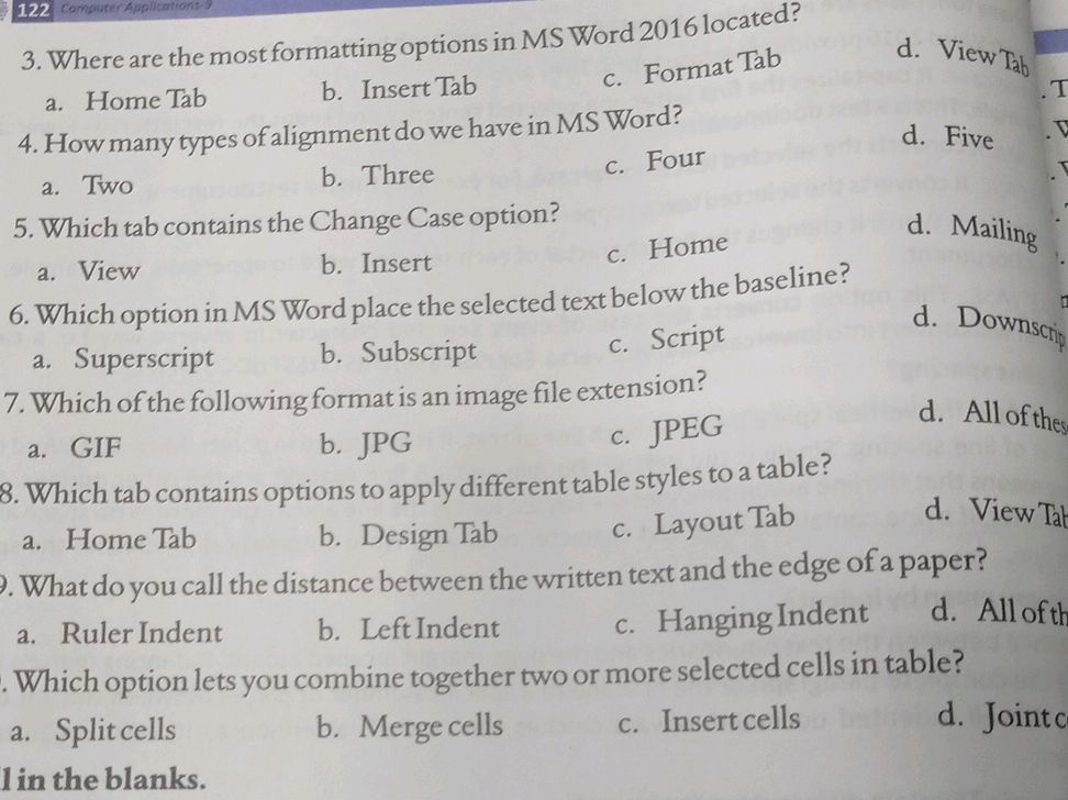 3. Where are the most formatting options in | StudyX